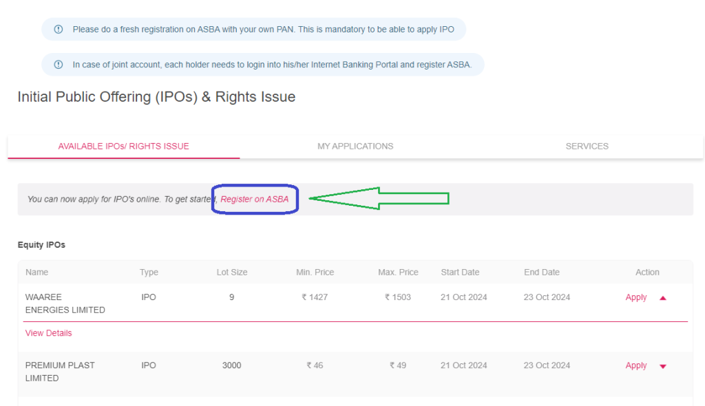 Apply IPO through Axis Internet Banking [ASBA] - AstroIPO